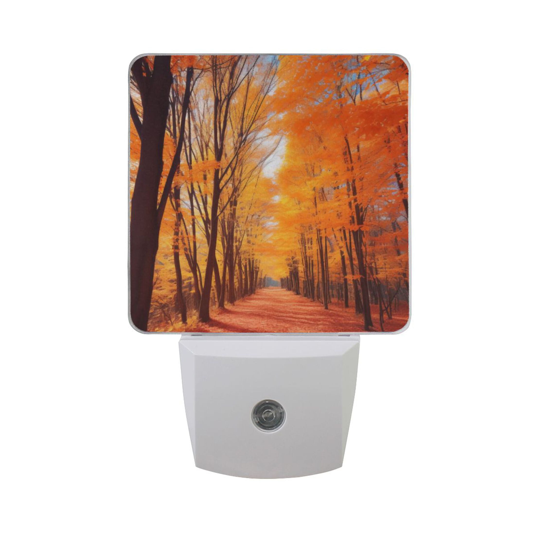 Fall Leaves with Forest LED Night Light Dusk to Dawn Sensor 2 Pack Plug ...