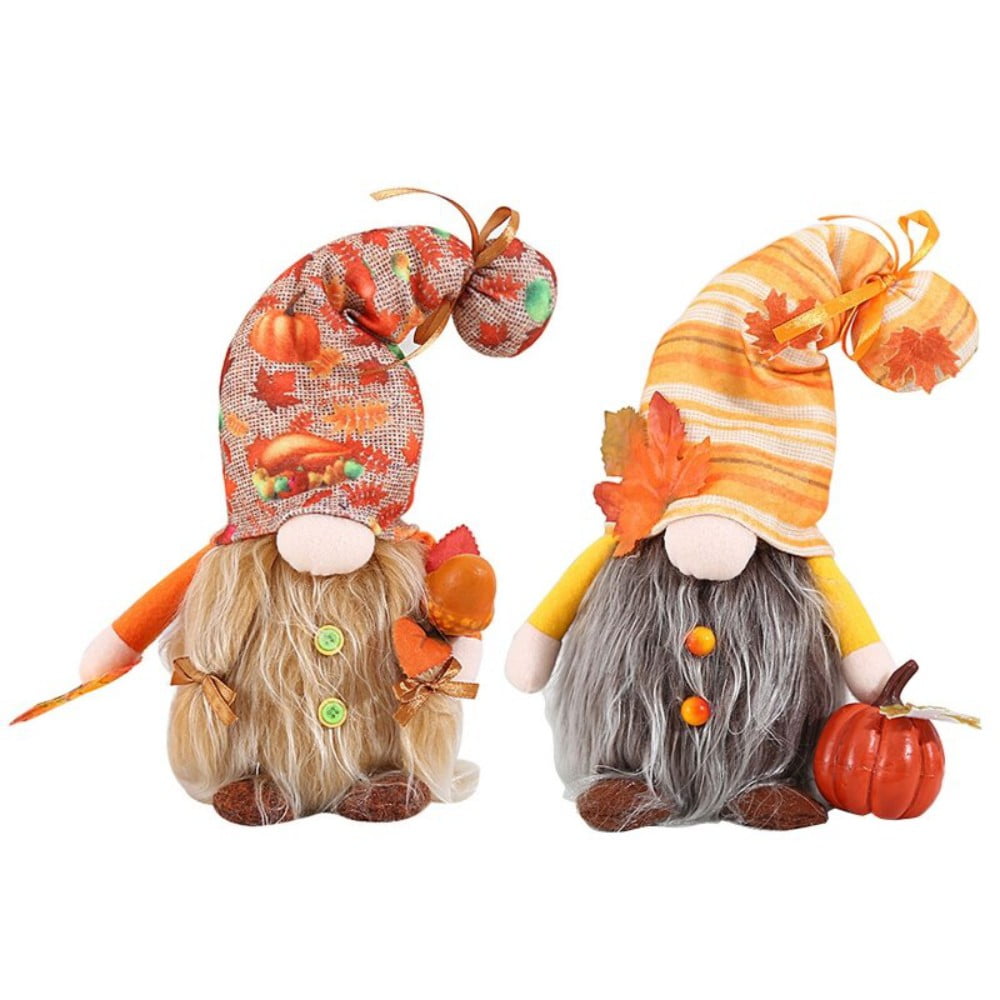 Fall Lighted Plush Gnome Thanksgiving Decorations, Handmade Table ...