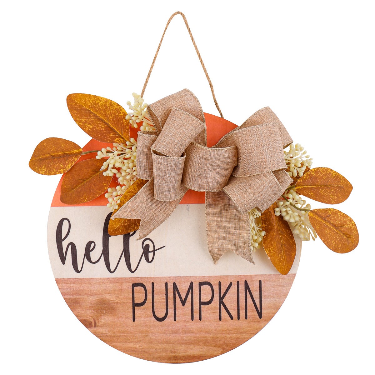 Fall Linen Bow Wooden Tag Hanging Creative Letter Tag Garland Holiday ...