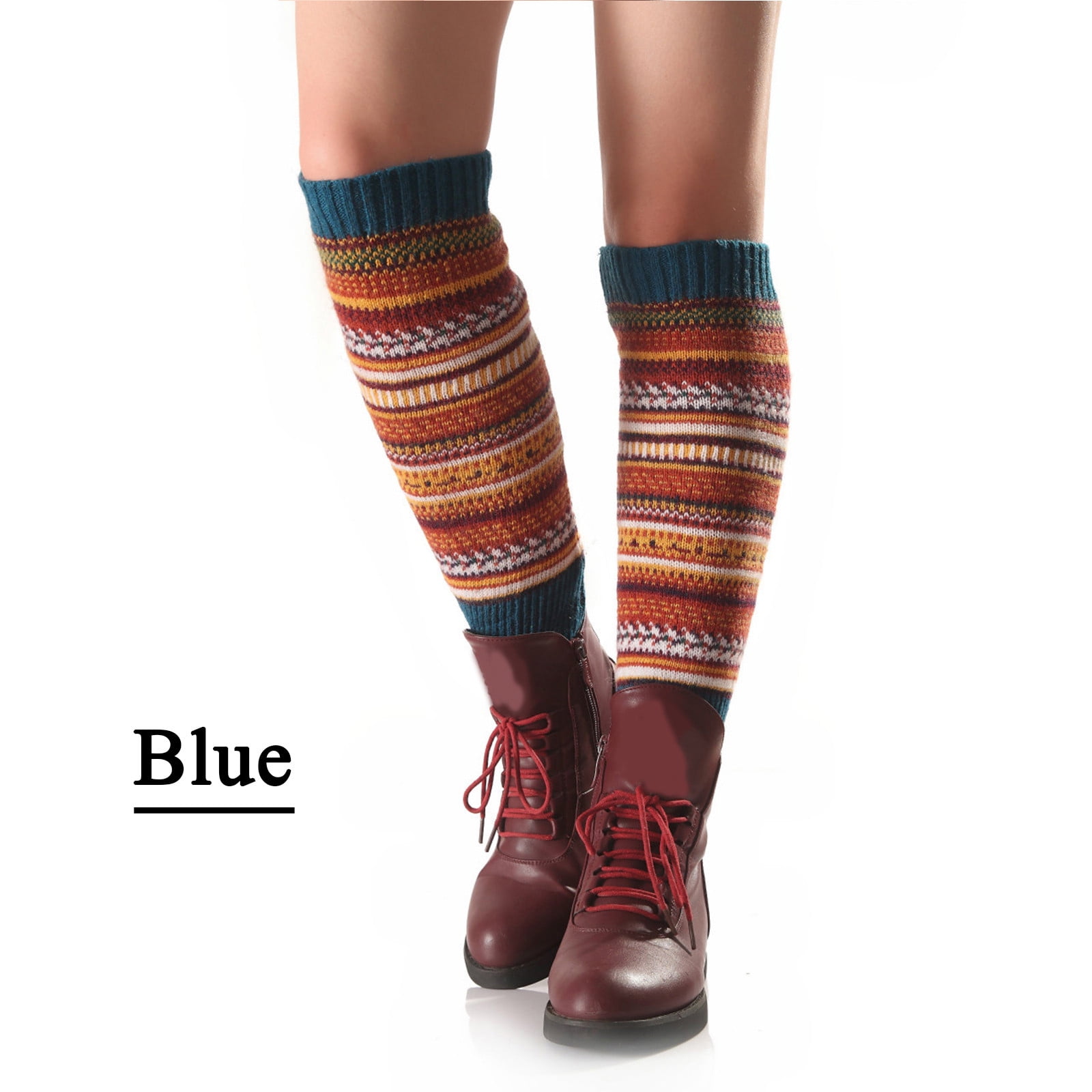 Fall Long Sleeve Thermal Leg Warmers for Women Blue Warmer Womens Men ...