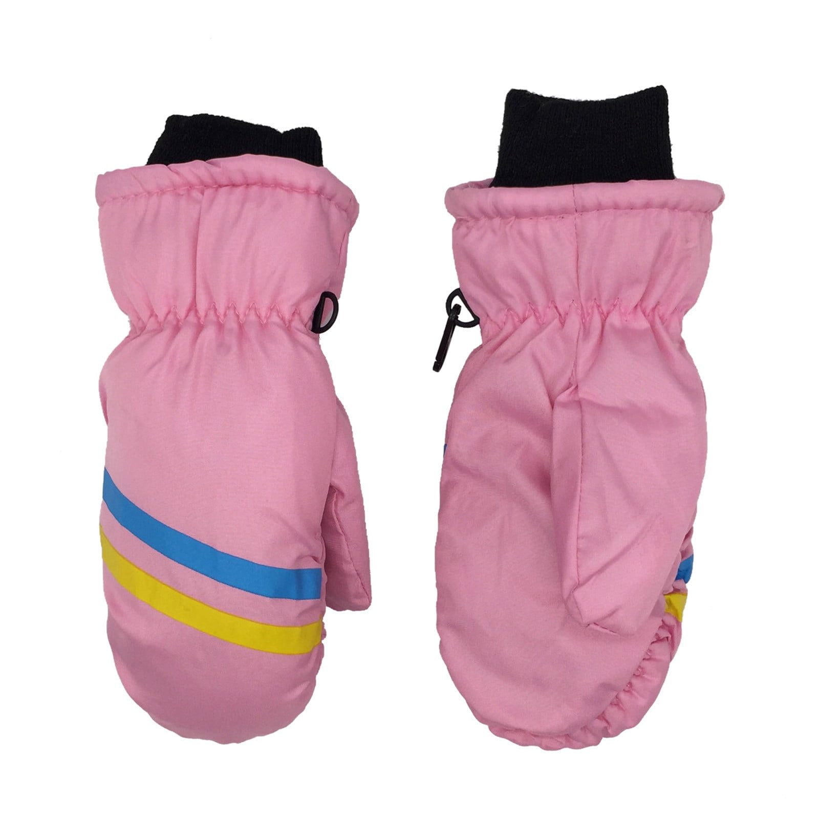 Fall Long Sleeve Thermal Snow Gloves for Kids Pink Winter Girls Boys ...