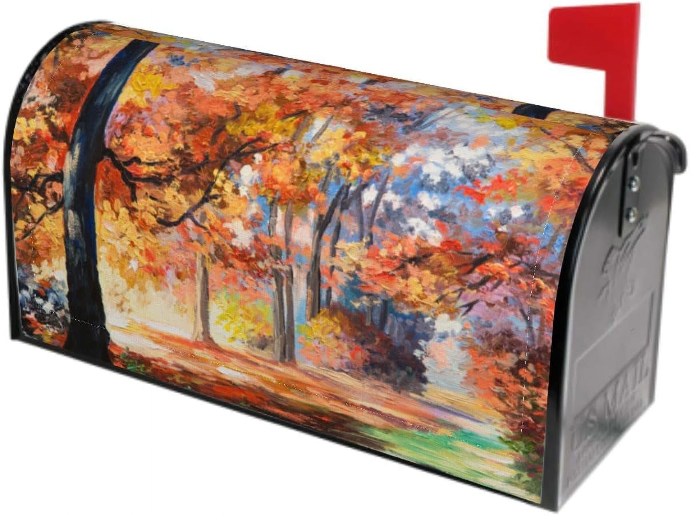 Fall Mailbox Covers Magnetic Standard Size 18 X 21 Autumn Maple Leaves ...