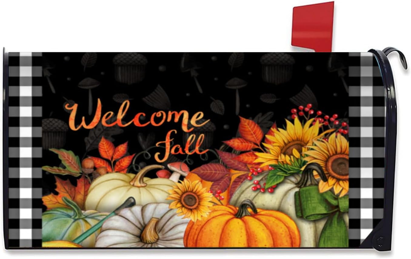 Fall Mailbox Covers Welcome Fall Mailbox Covers Magnetic Standard Size ...