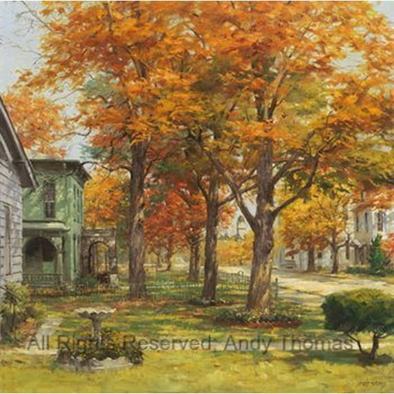 Fall Main Street by Andy Thomas - 12x12 Canvas - Scenic Carthage ...