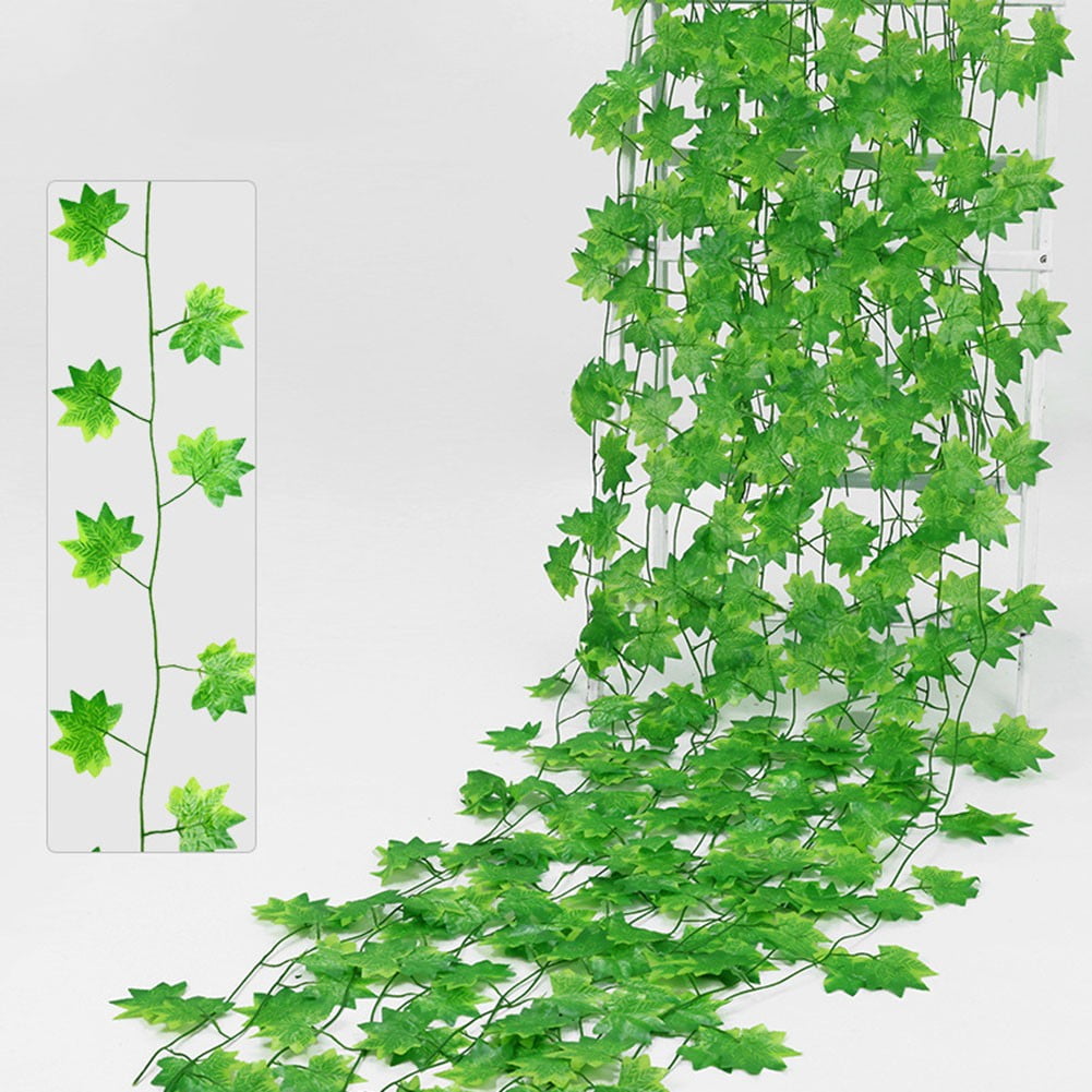Fall Maple Ivy Leaf Artificial Grass Plant Fake Hanging Garland Vine ...