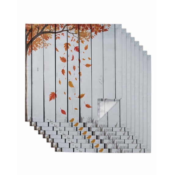 Fall Maple Leaf Cloth Napkins Set of 8 Reusable Dinner Napkins, Autumn ...