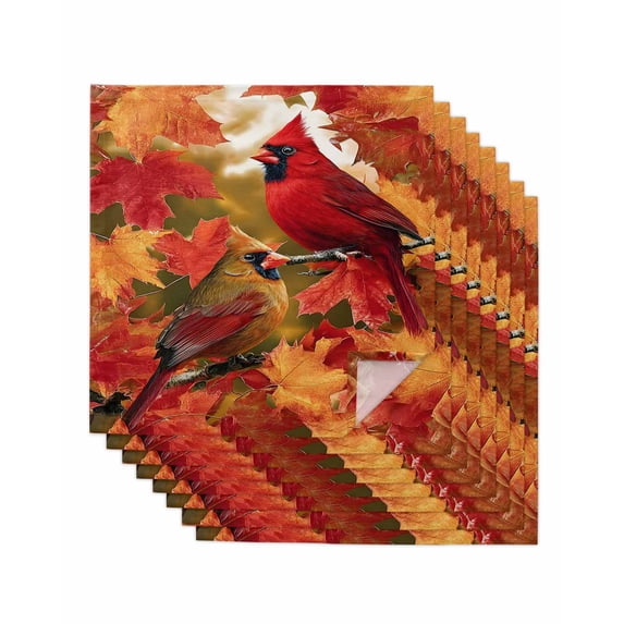 Fall Maple Leaf Cloth Napkins Set of 8 Reusable Dinner Napkins ...