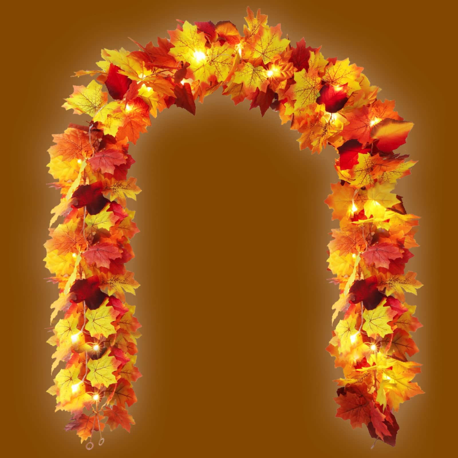 Fall Maple Leaf Garland, 175cm Simulation Maple Leaf Vines Ornament ...