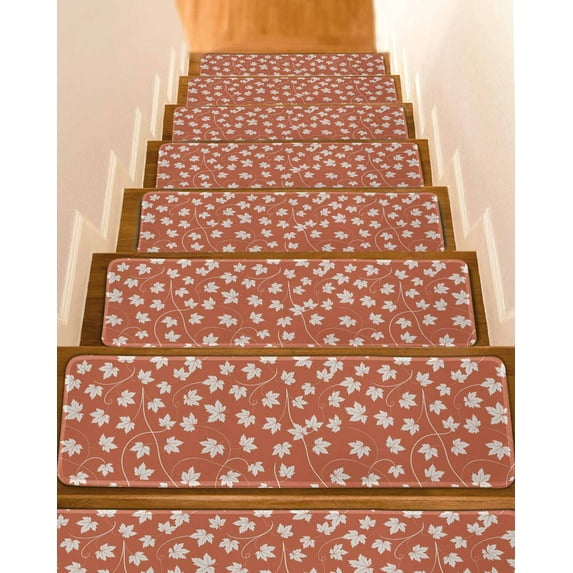Fall Maple Leaf Non-Slip Stair Treads for Wooden Steps, 15 Pack-8x30in ...