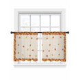 Fall Maple Leaf Sheer Curtains 45 inches Long, Thanksgiving Plant ...