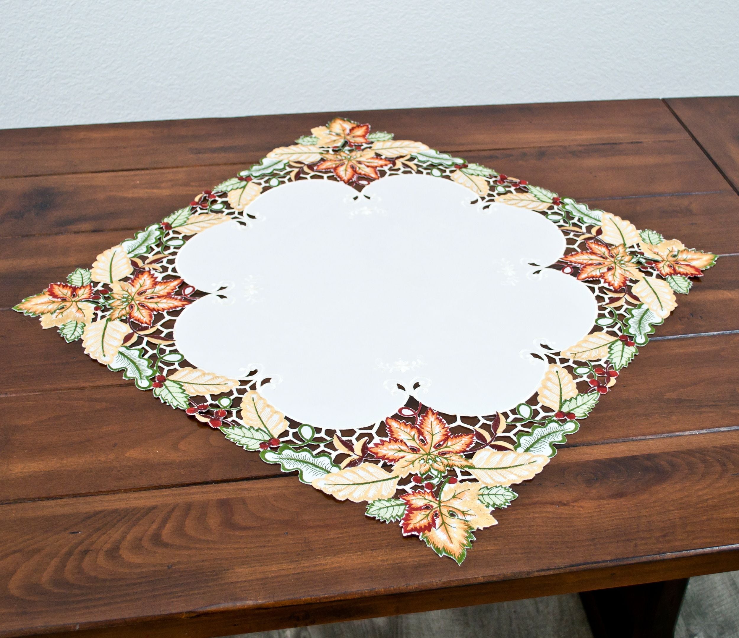 Fall Maple Leaf Square and Round Doily (24" Square) - Walmart.com