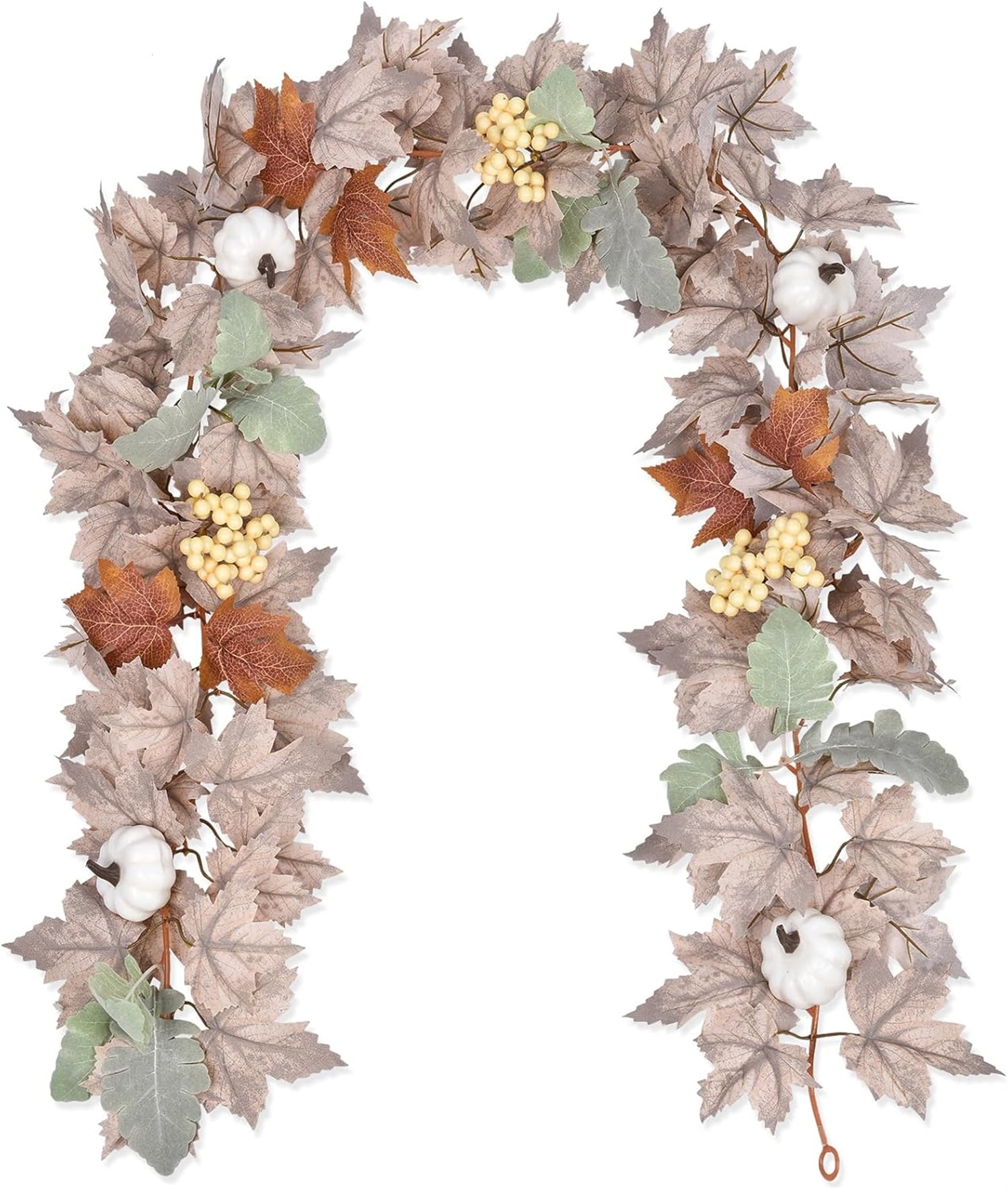 Fall Maple Leafed Garland Thanksgiving Decorations,Happon 6Ft ...