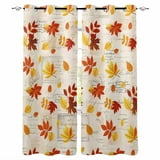 Fall Maple Leaves Blackout Curtains 72 Inches Long, Thanksgiving ...