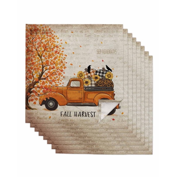 Fall Maple Leaves Cloth Napkins Set of 8 Reusable Dinner Napkins ...
