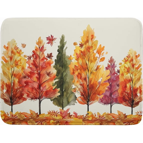 Fall Maple Leaves Dish Drying Mat for Kitchen Counter 24x18 Inch ...