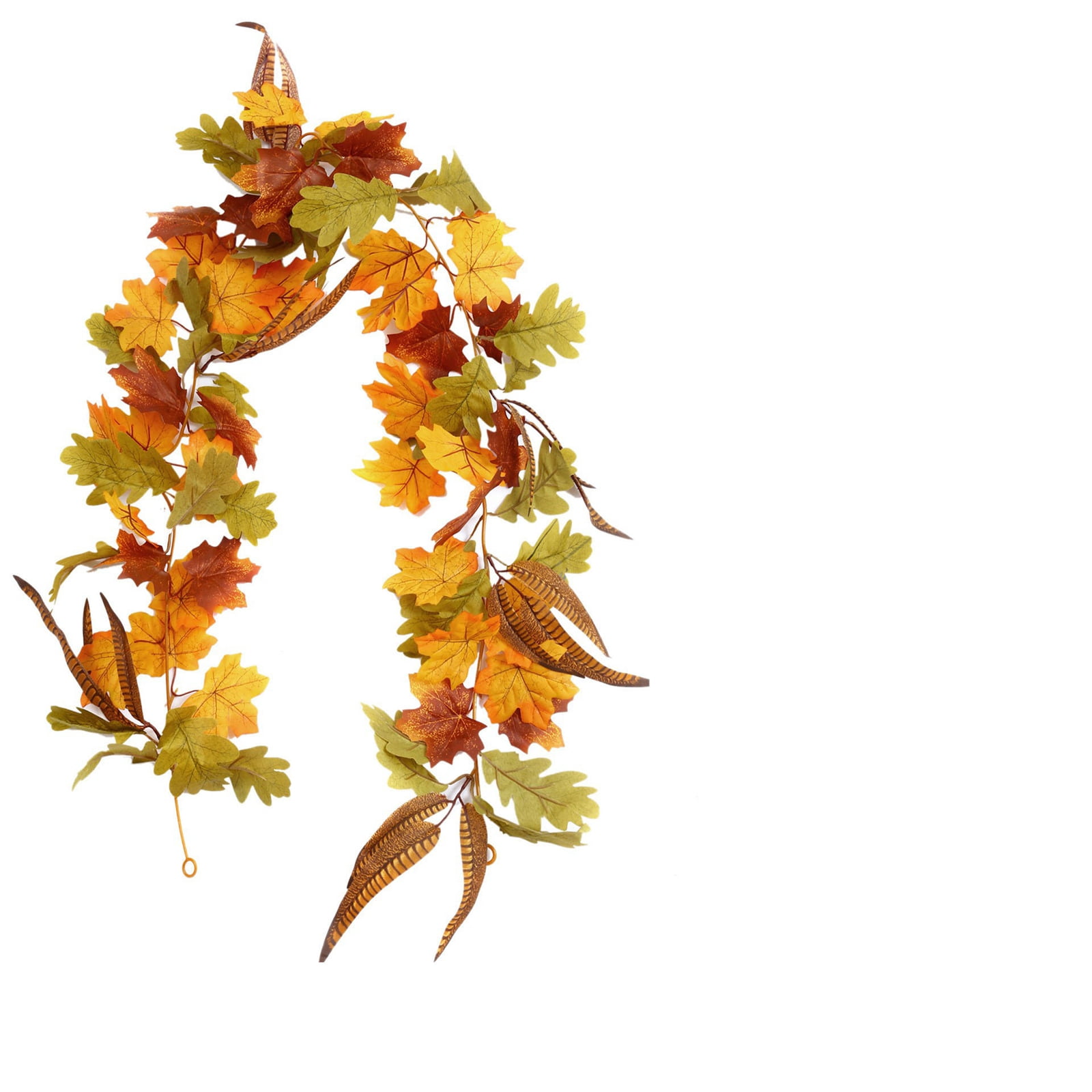 Fall Maple Leaves Garland, 5.7ft Artificial Fall Foliage Garland ...
