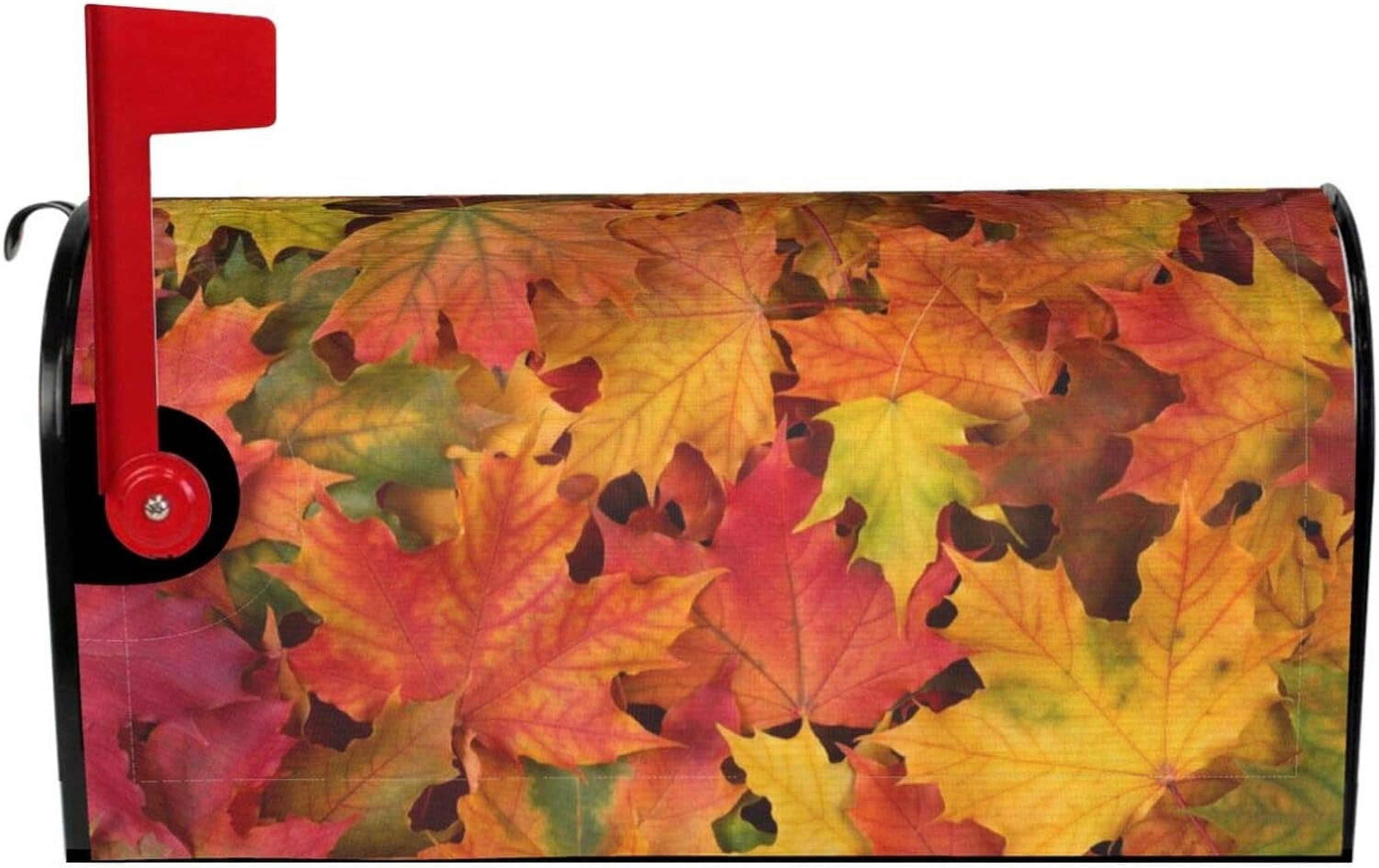 Fall Maple Leaves Mailbox Cover Mailbox Wraps, Waterproof Mailbox ...