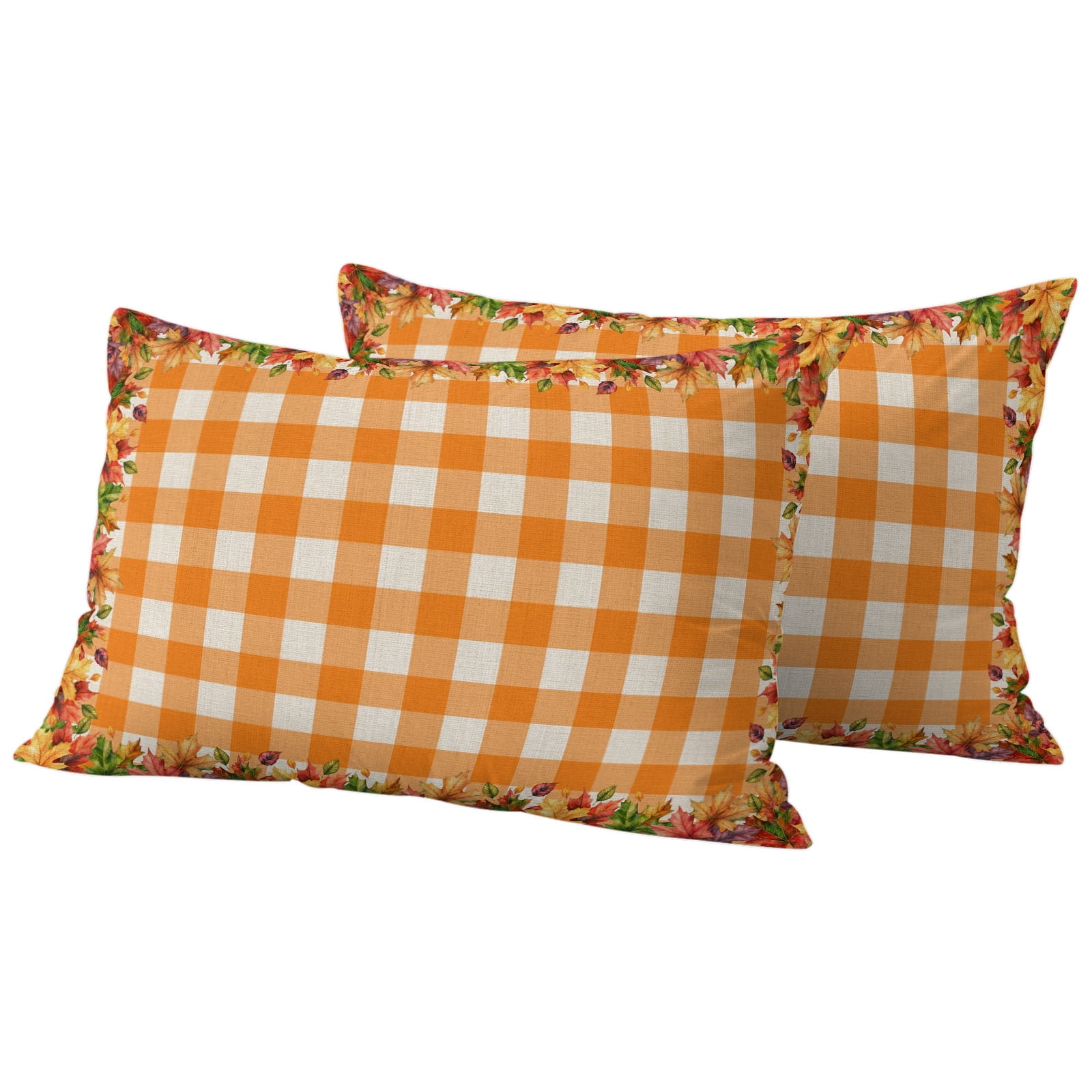 Fall Maple Leaves Outdoor Waterproof Pillow Covers, Thanksgiving Beige ...