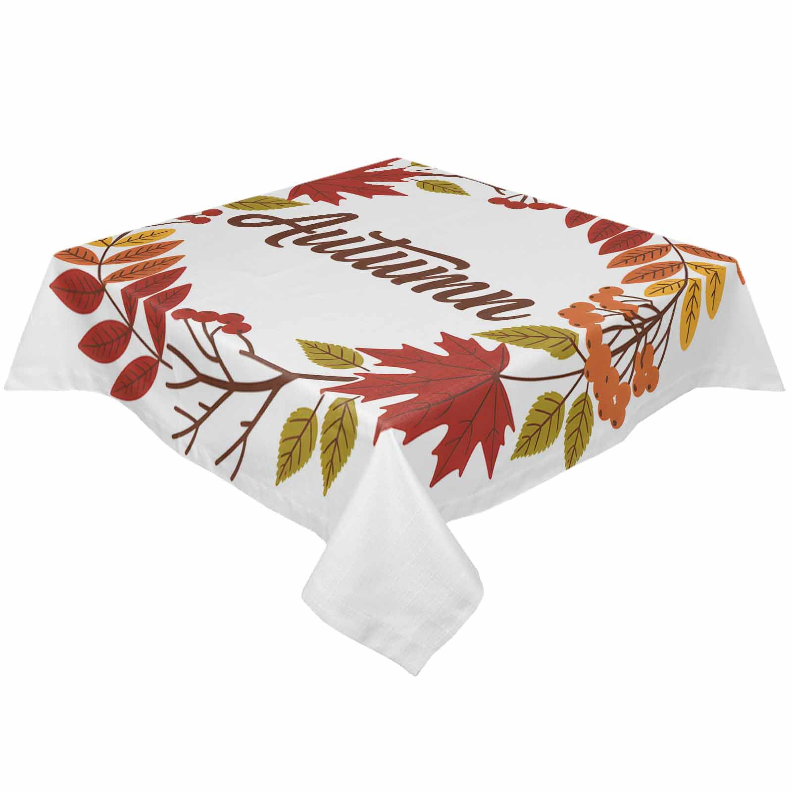 Fall Maple Leaves Square Tablecloth Waterproof & Stainproof Tablecloths ...