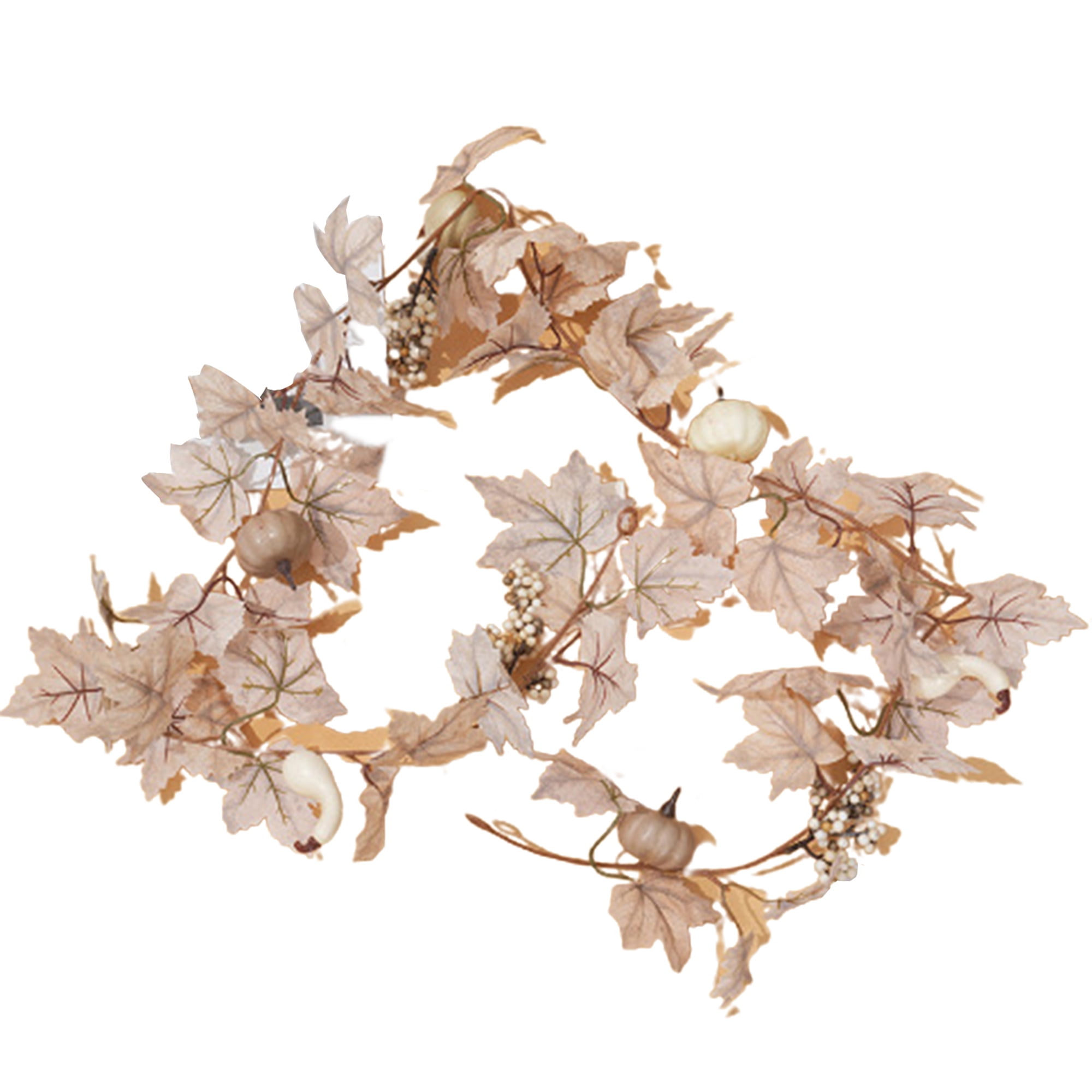 Fall Maples Leaf Pumpkin Berry Garland Fall Garlan 6ft Hanging Vine ...