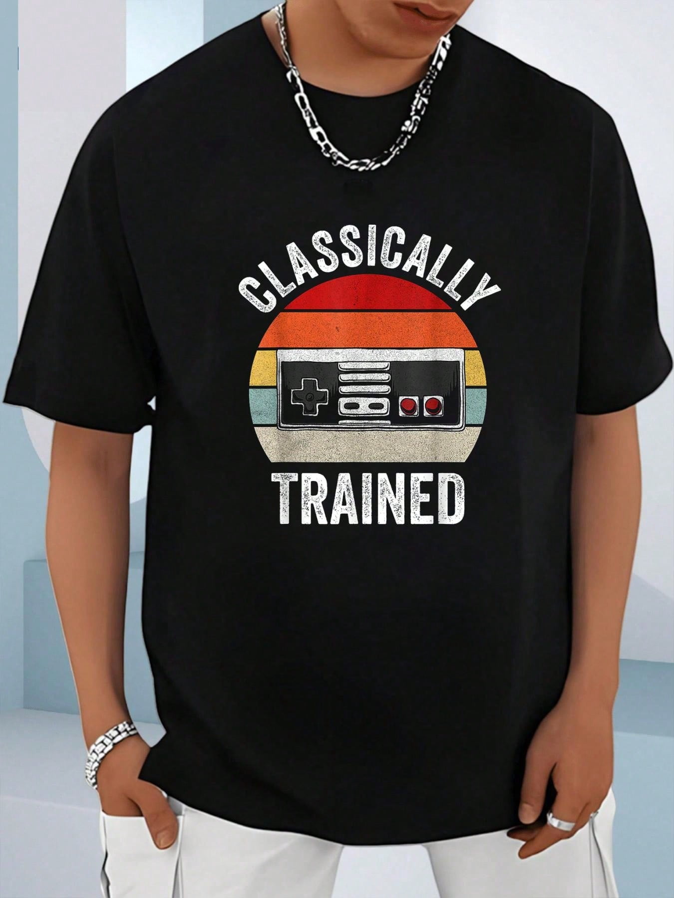 Fall Men T-Shirt Retro Classically Trained Shirt Vintage Video Gamer ...