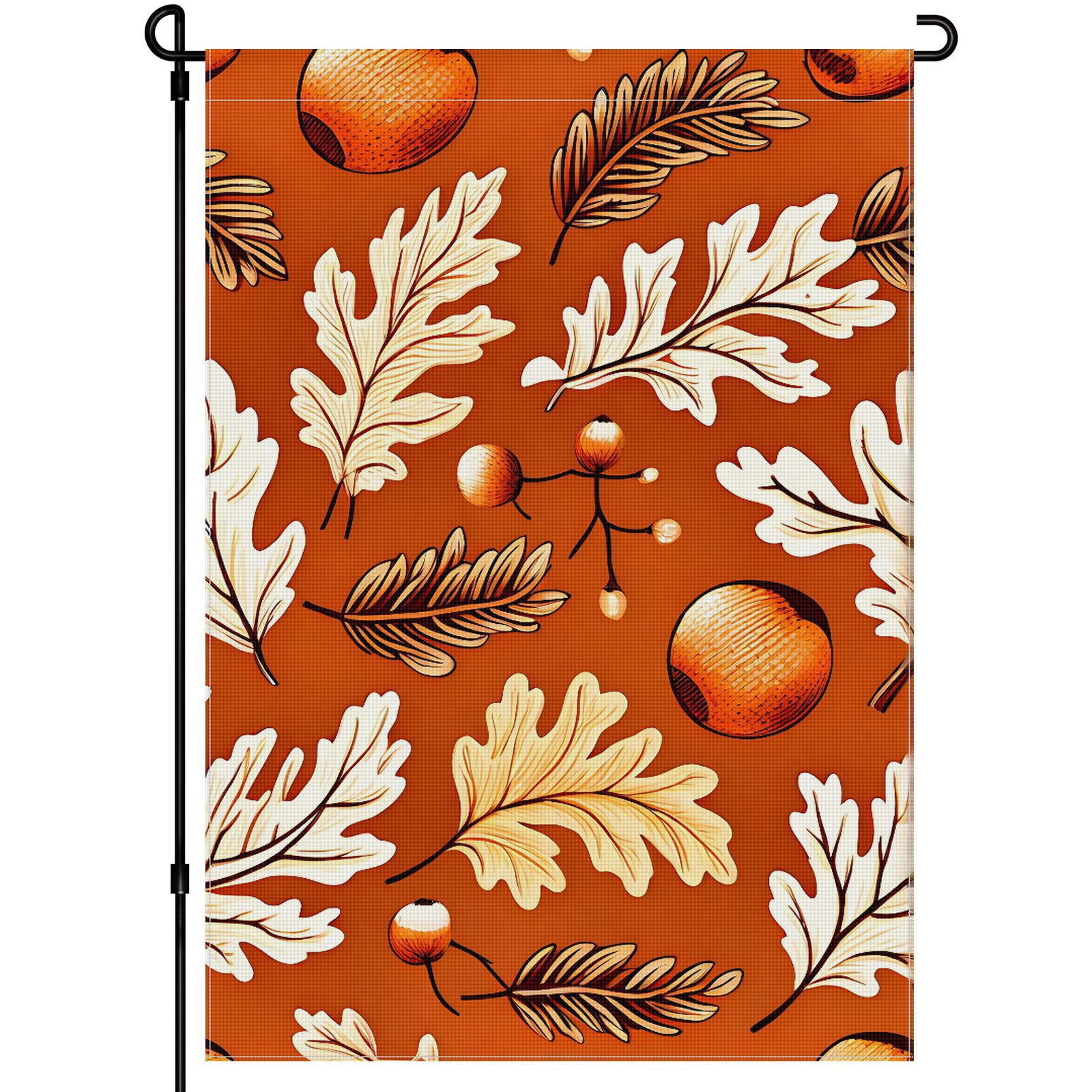 Fall Modern Garden Flag Double Side Vector Illustrations Simple Lines ...