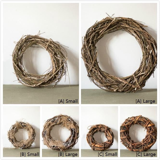 Fall Natural Rattan and Willow Wreath Christmas - Walmart.com