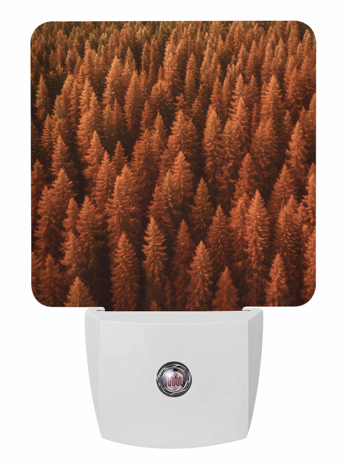 Fall Night Lights Auto Sensor Forest Branch Leaves Plug-in LED ...