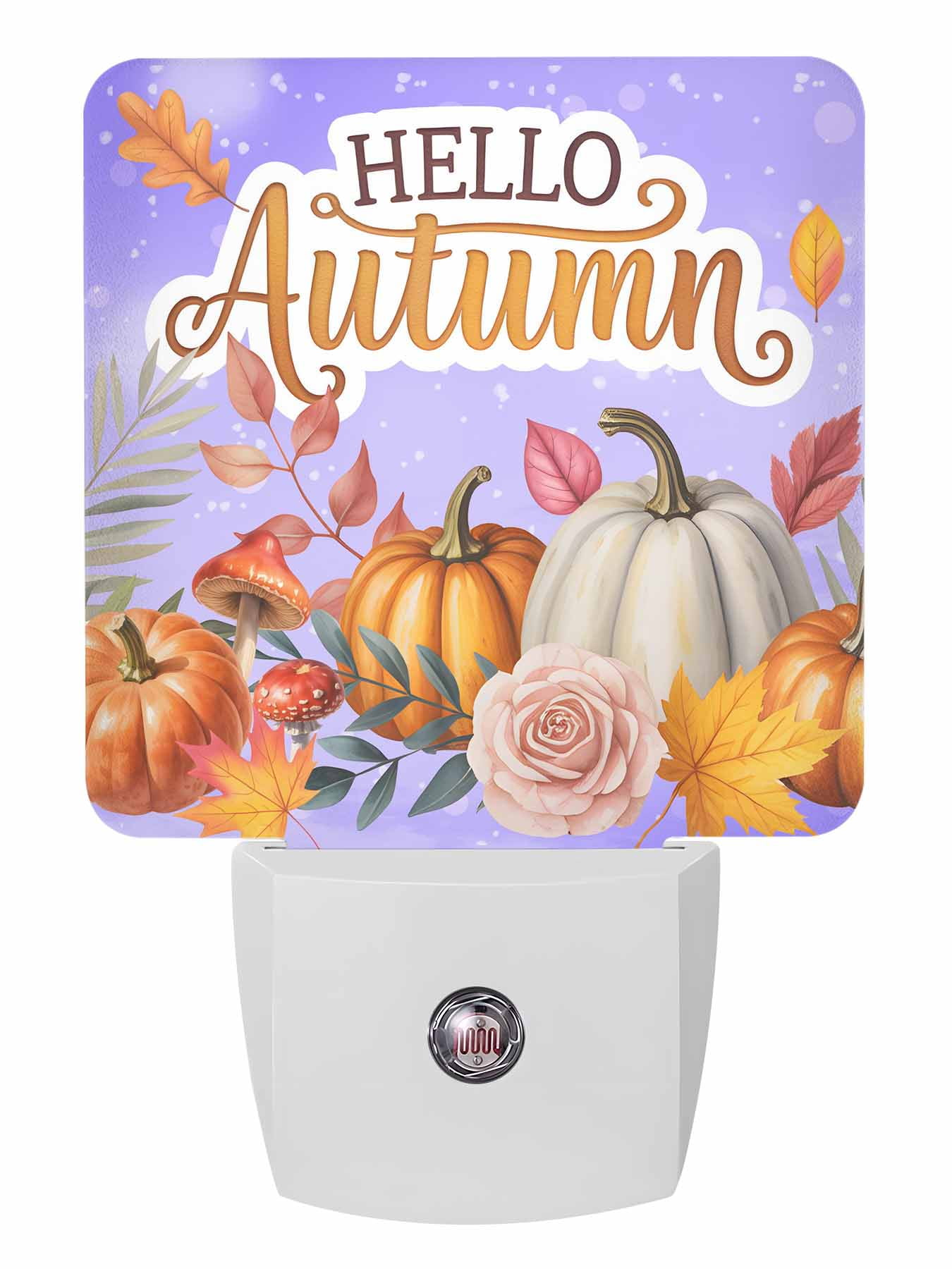 Fall Night Lights Auto Sensor Hello Autumn Pumpkin Plug-in LED ...