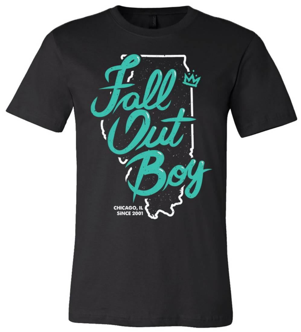 Fall Out Boy- Chicago (Slim Fit) Apparel T-Shirt - Black - Walmart.com