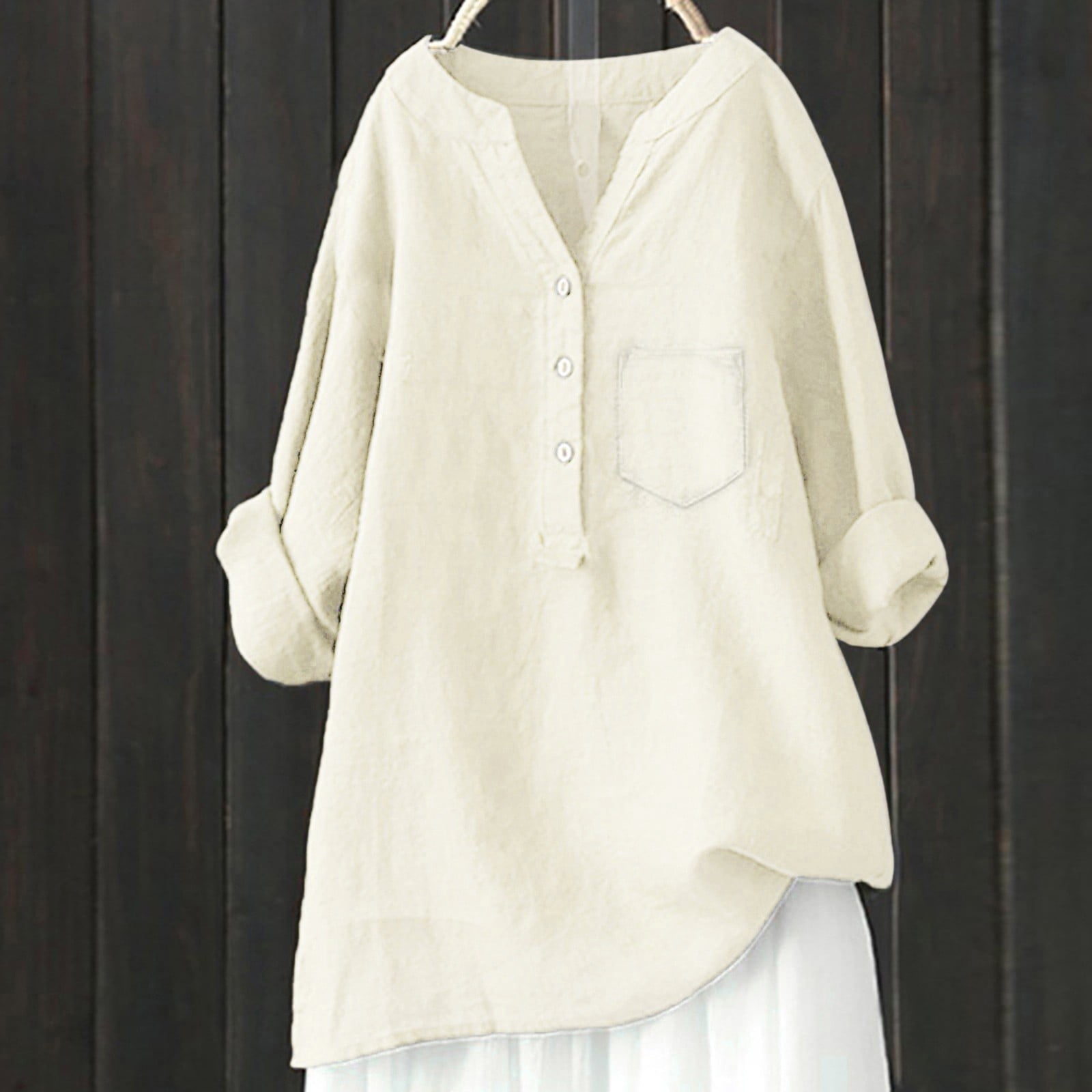 Fall Outfits For Women 2025 Solid Color Stand Up Collar Shirt, Long ...