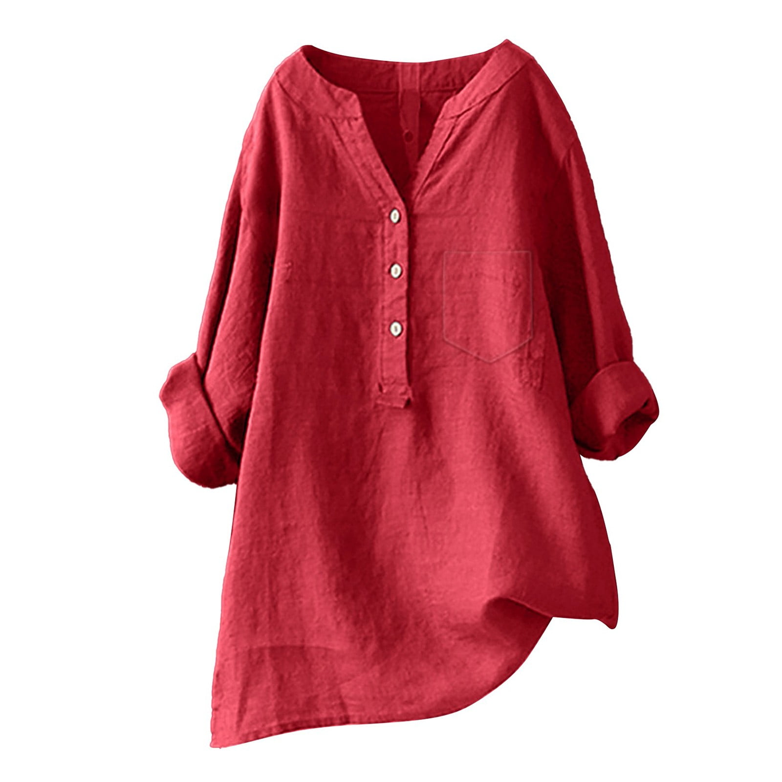 Fall Outfits For Women 2025 Solid Color Stand Up Collar Shirt, Long ...