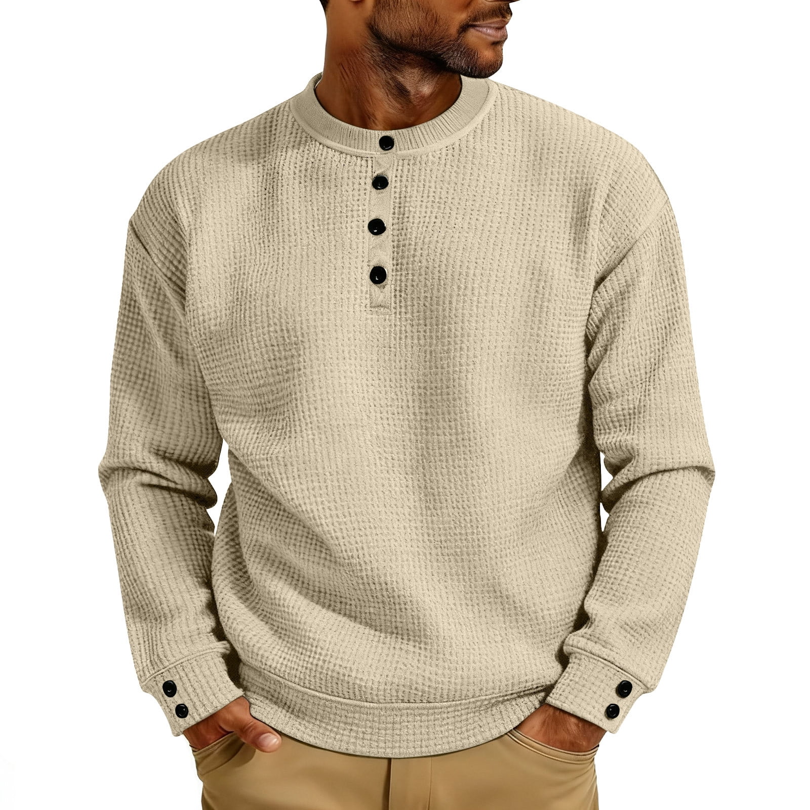 Fall Oversized Sweaters for Men Long Sleeve Shirts for Men Casual ...