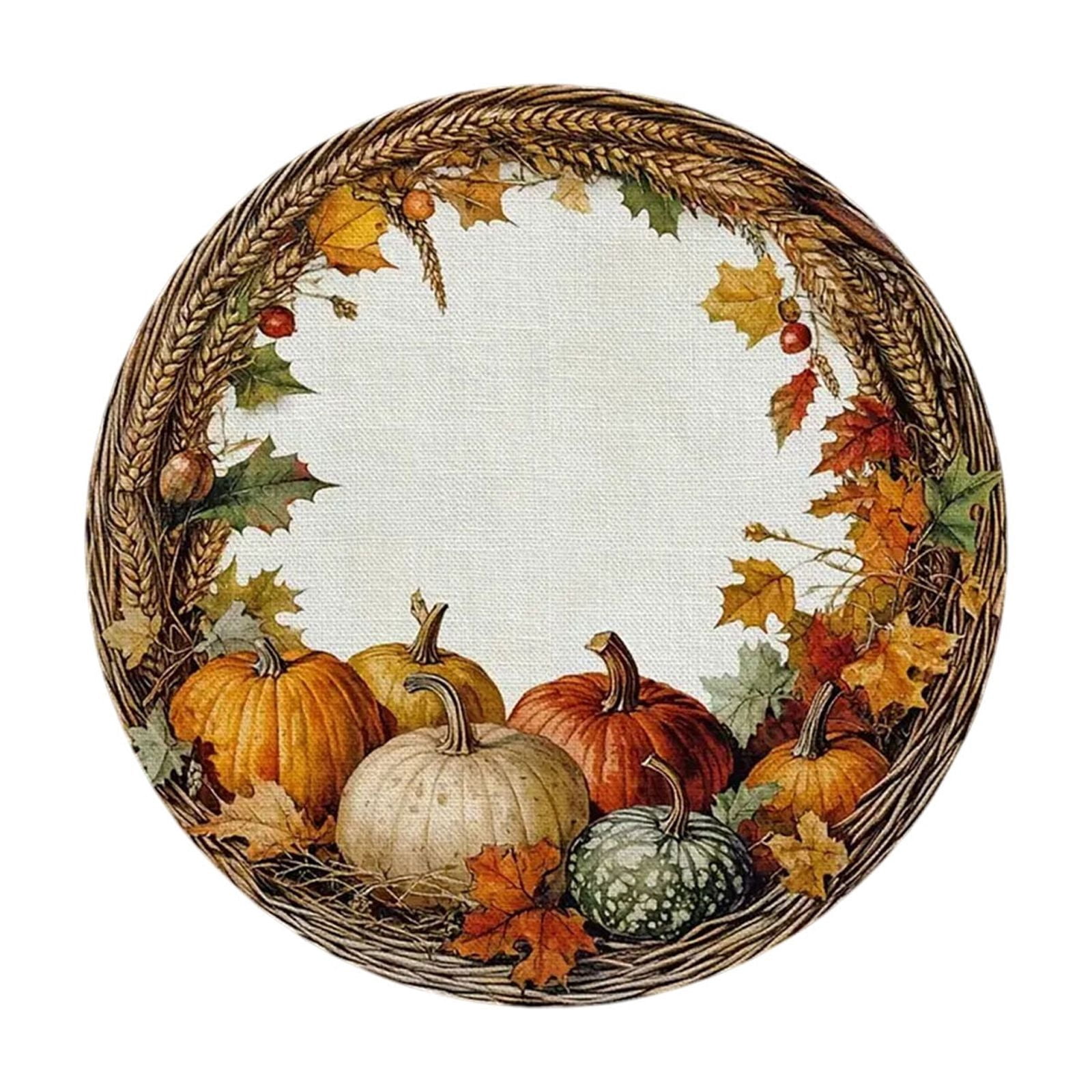 Fall Placemat 15.7 Inch Thanksgiving Dinner Plates Mat Party Platters ...