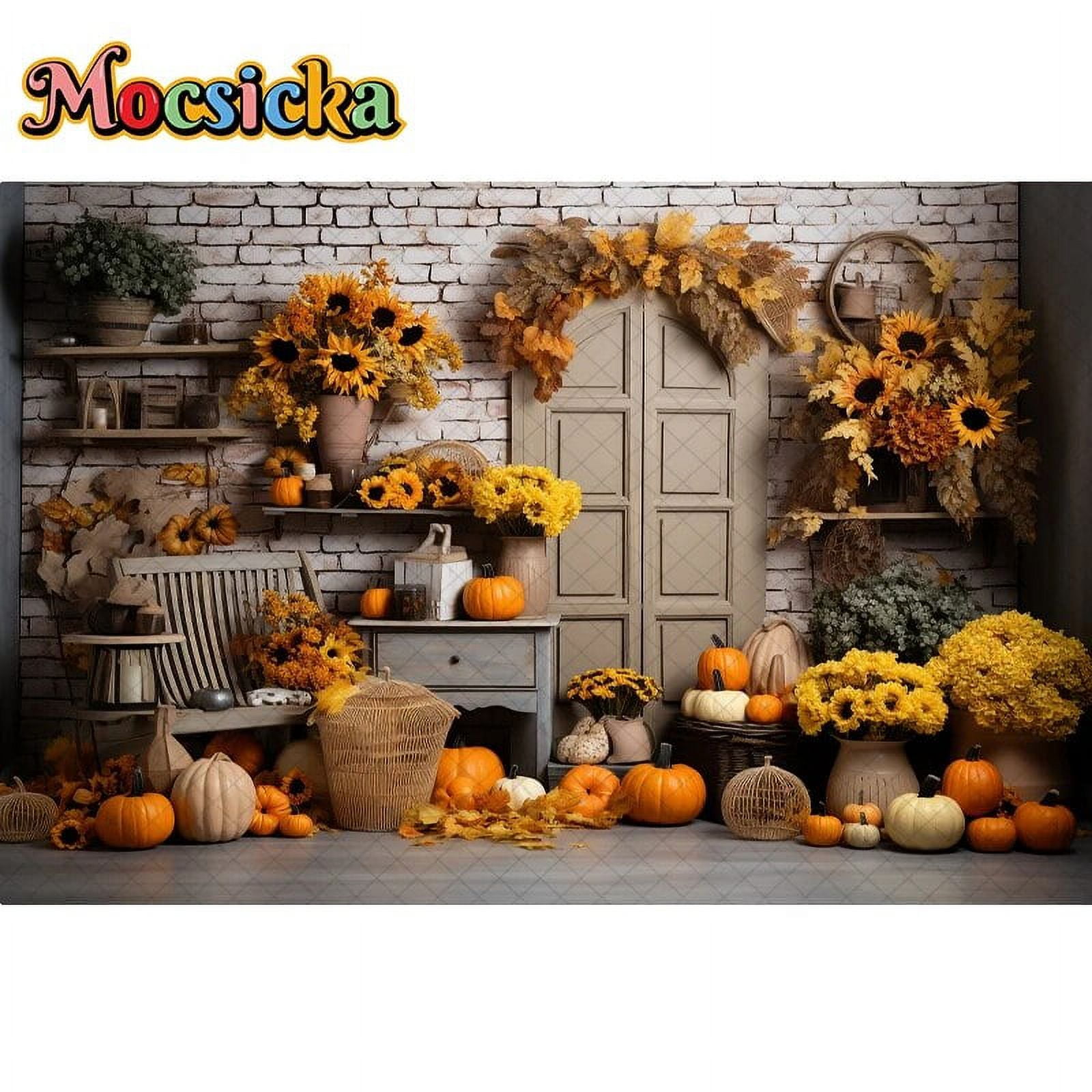 Fall Party Photography Backdrops Autumn Pumpkin Child Birthday Portrait ...