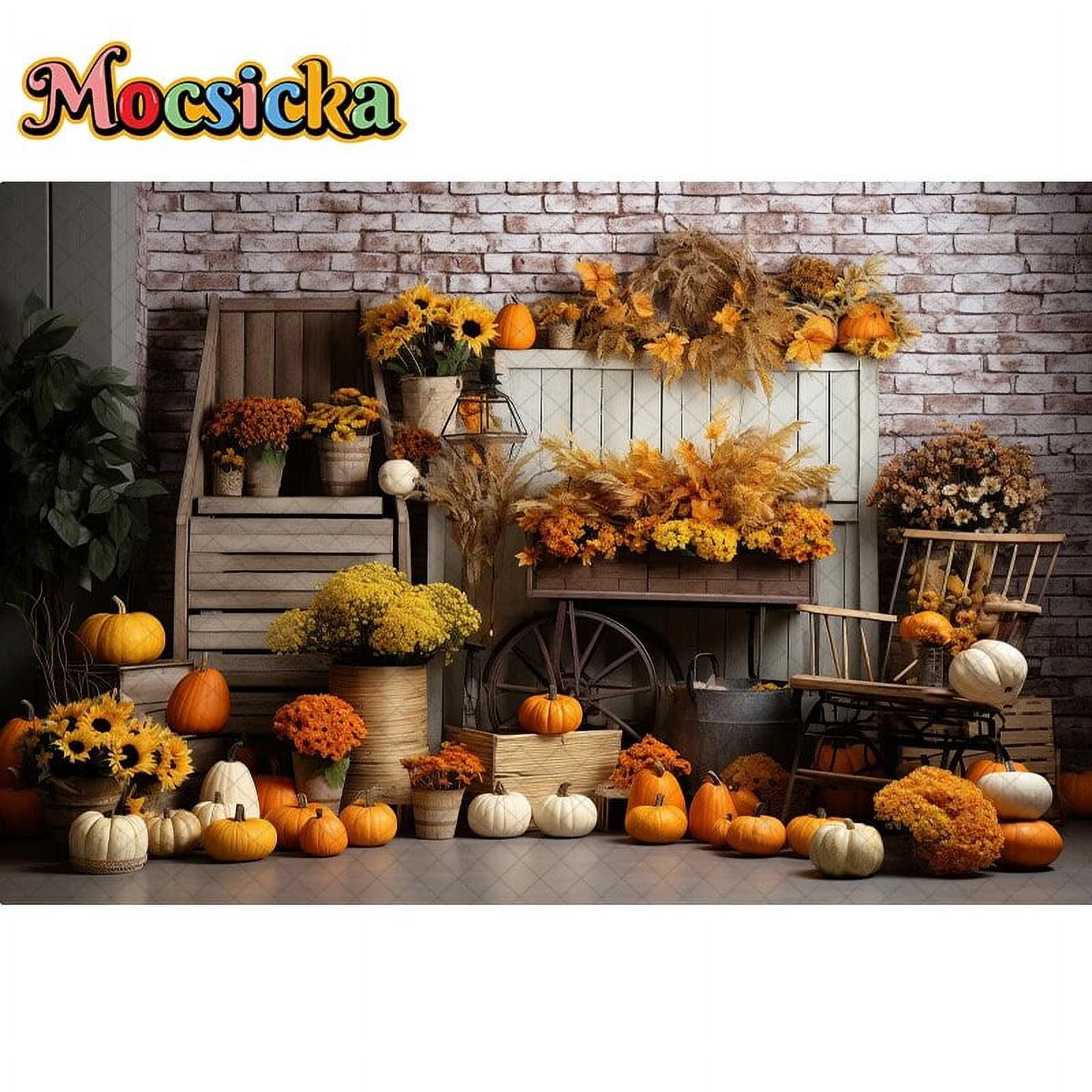 Fall Party Photography Backdrops Autumn Pumpkin Child Birthday Portrait ...