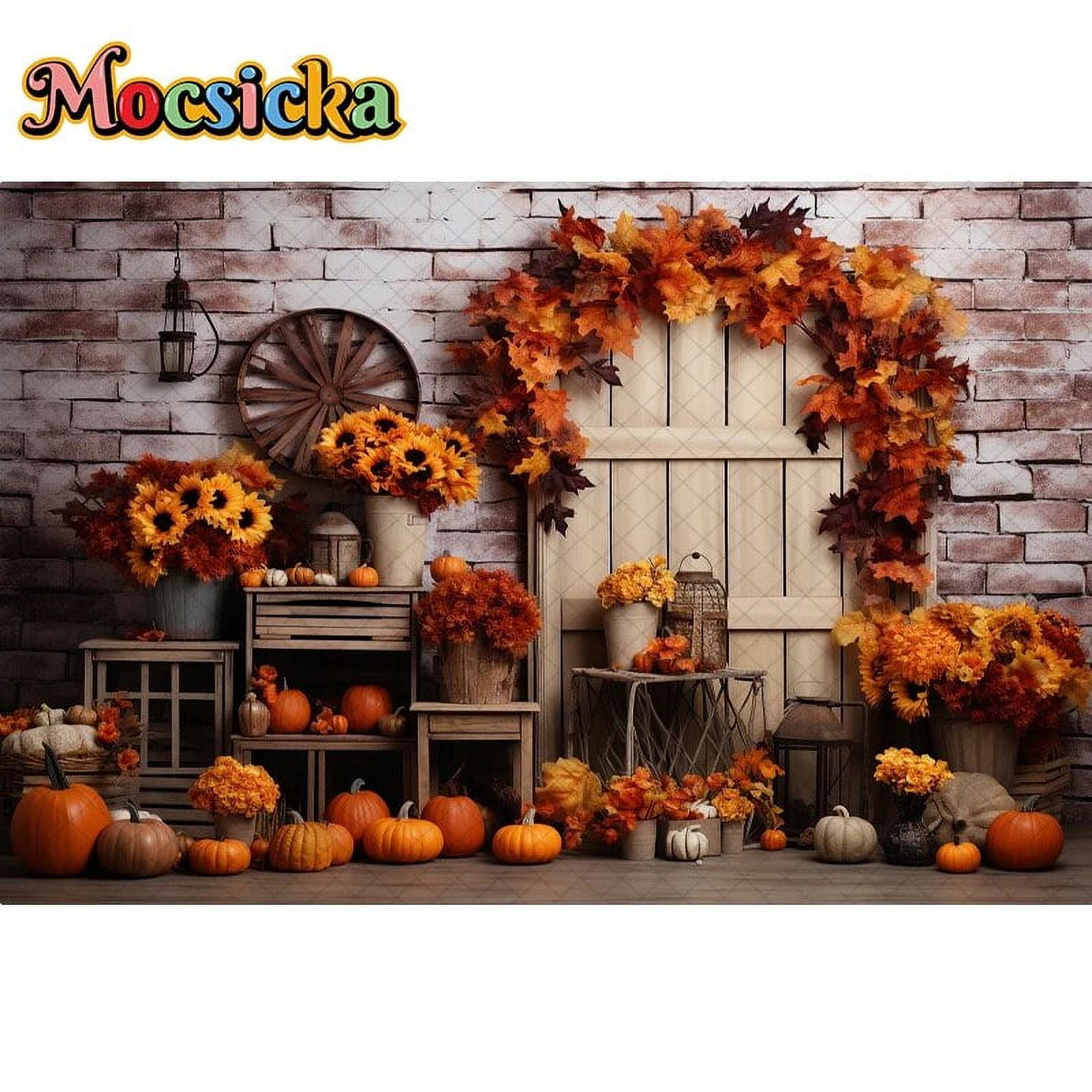 Fall Party Photography Backdrops Autumn Pumpkin Child Birthday Portrait ...