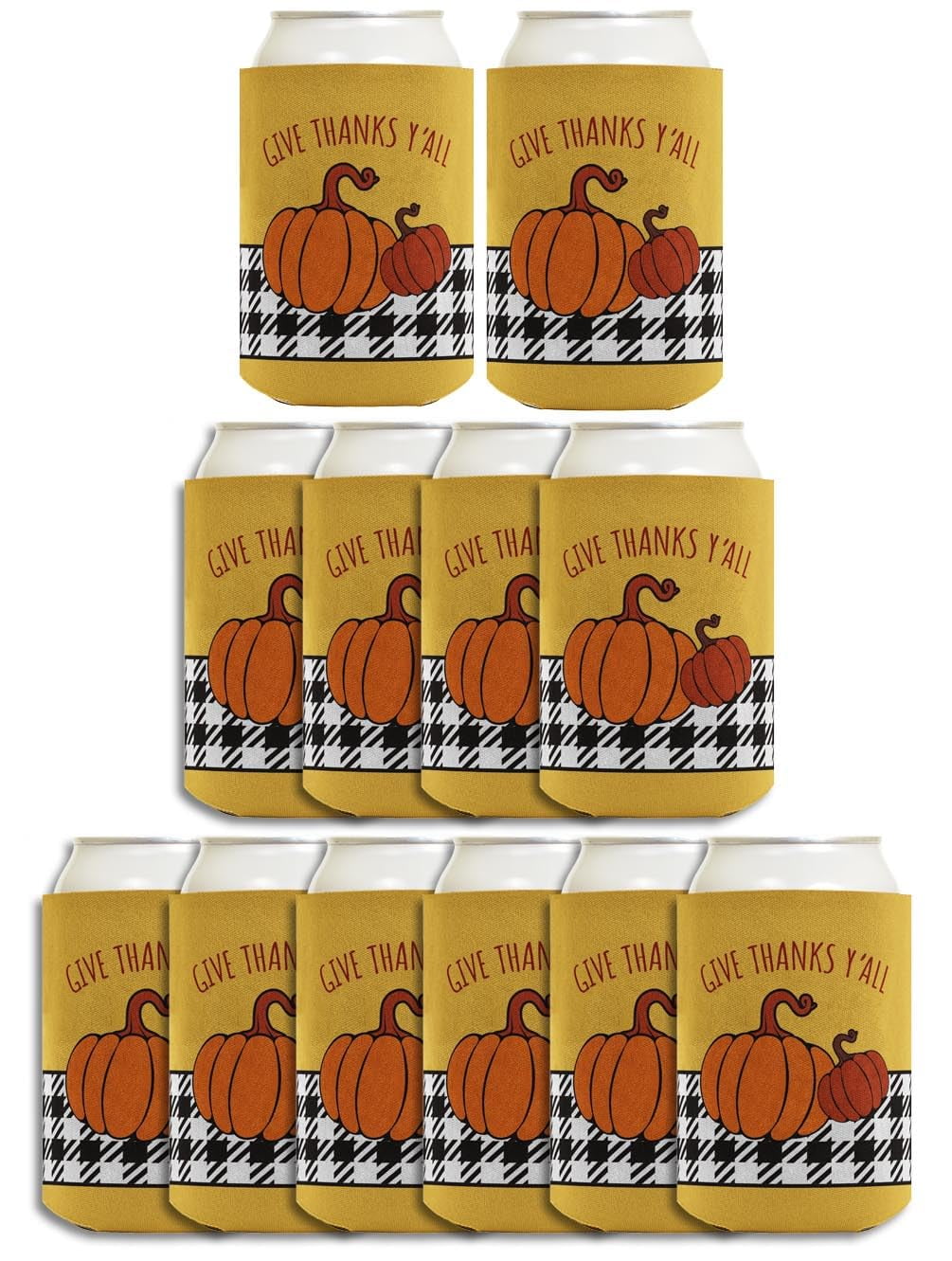Fall Party Supplies Give Thanks Y'All Fall Theme 12-Pack Can Coolers ...