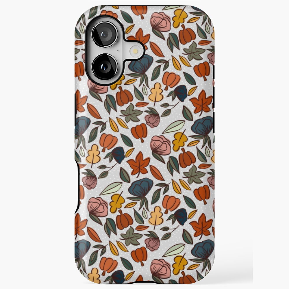 Fall Pattern Minimal Seasonal Design iPhone Case 17 through 11 Pro Max ...