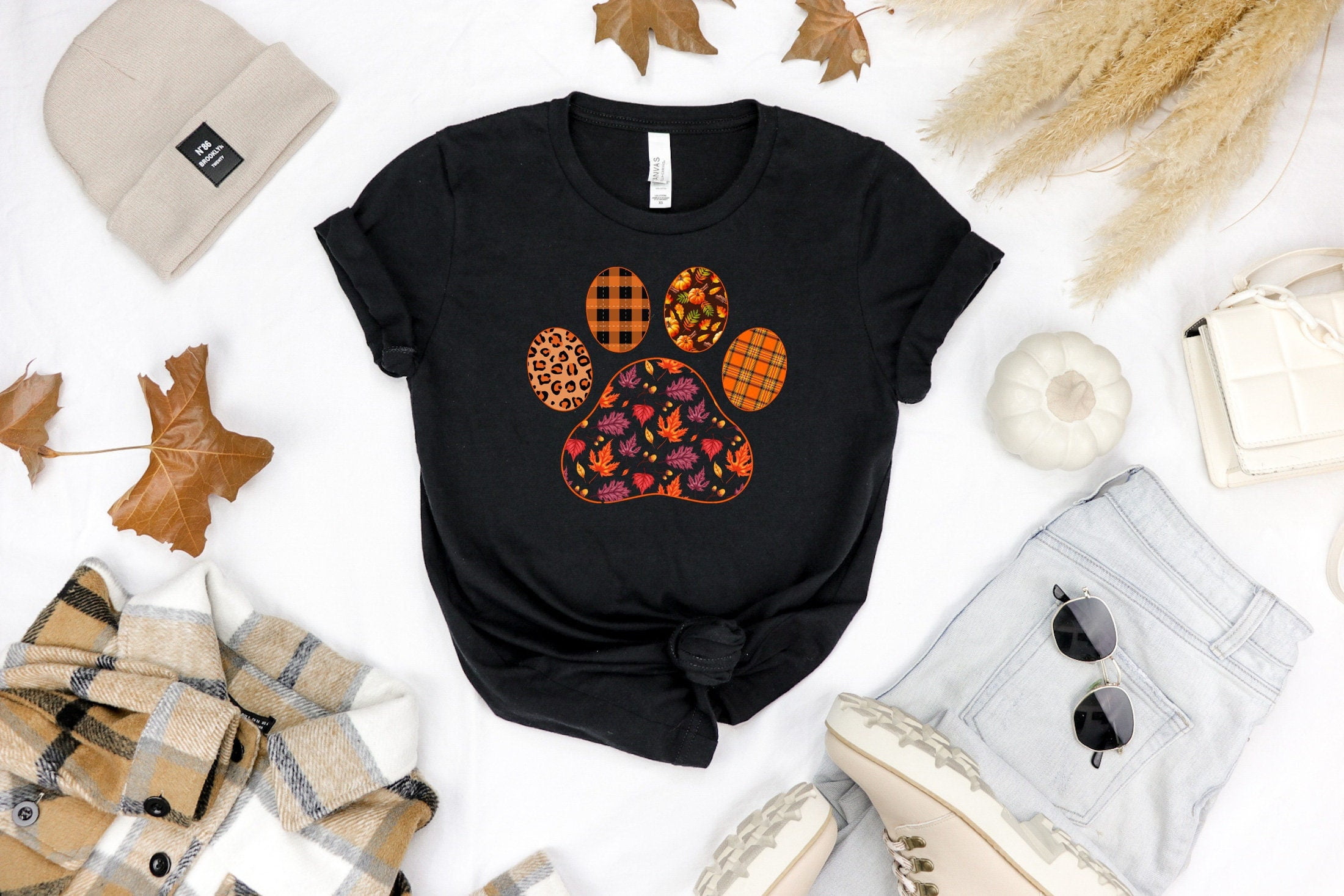 Fall Paws Shirt Dog Paw Fall Vibes Shirt Fall Season Shirt Dog Lover ...