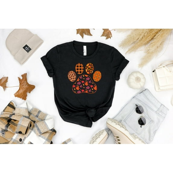 Fall Paws Shirt Dog Paw Fall Vibes Shirt Fall Season Shirt Dog Lover ...