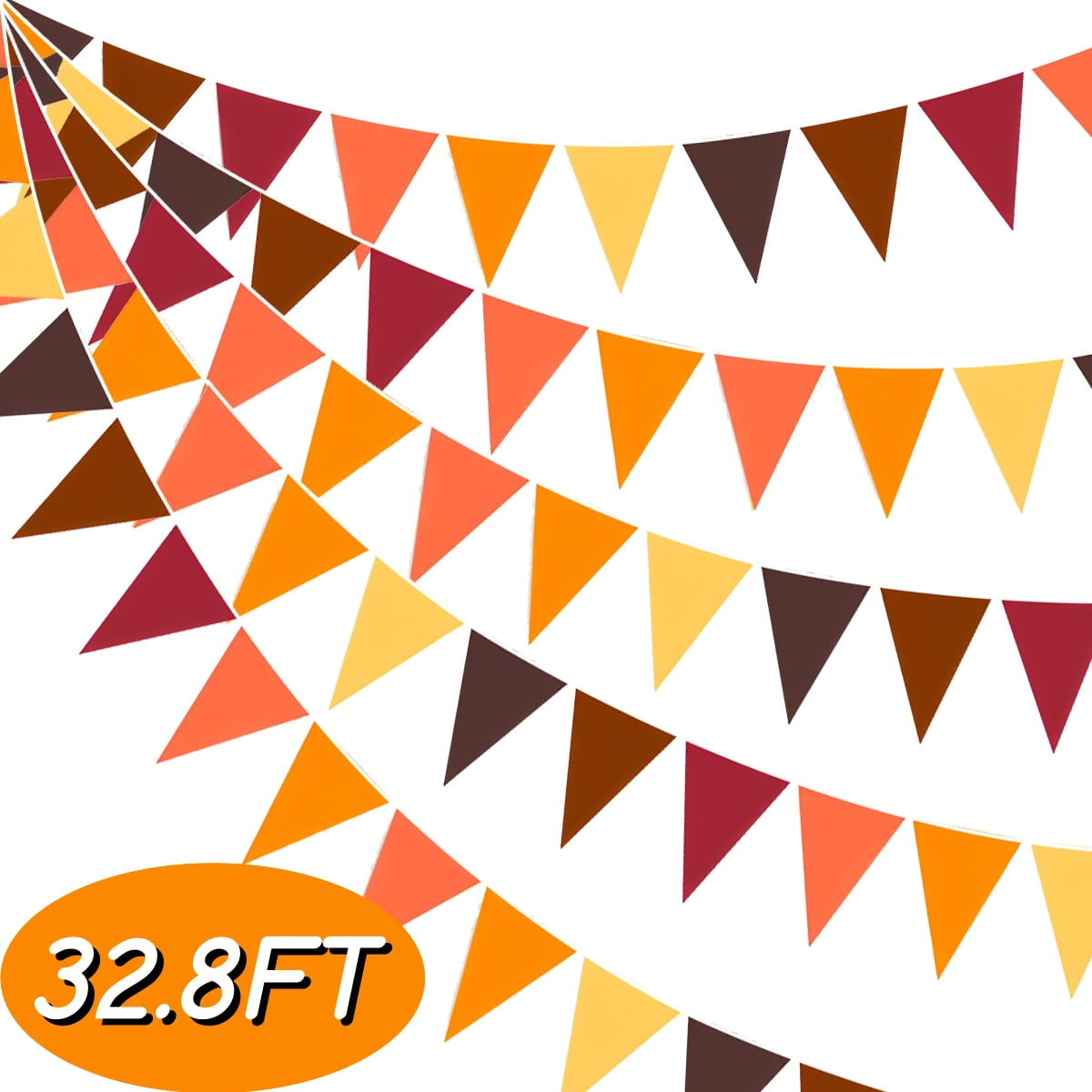 Fall Pennant Banner Decorations Thanksgiving Day Triangle Flag Fabric ...