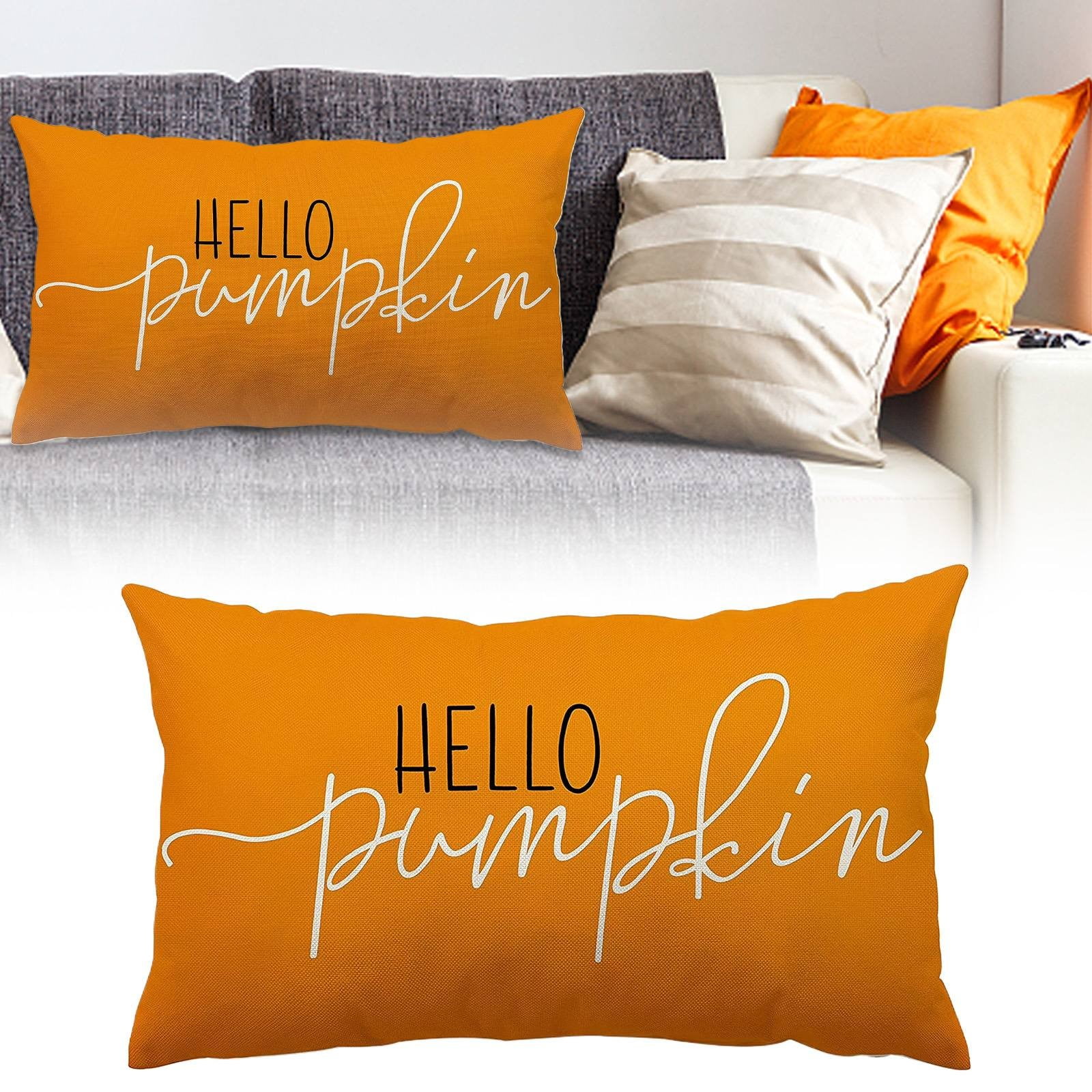 Fall Pillow Covers Fall Outdoor Pillows Orange Decorative Throw Pillows ...