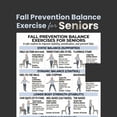 Fall Prevention Poster, Elderly Balance Exercise Poster, Elderly ...