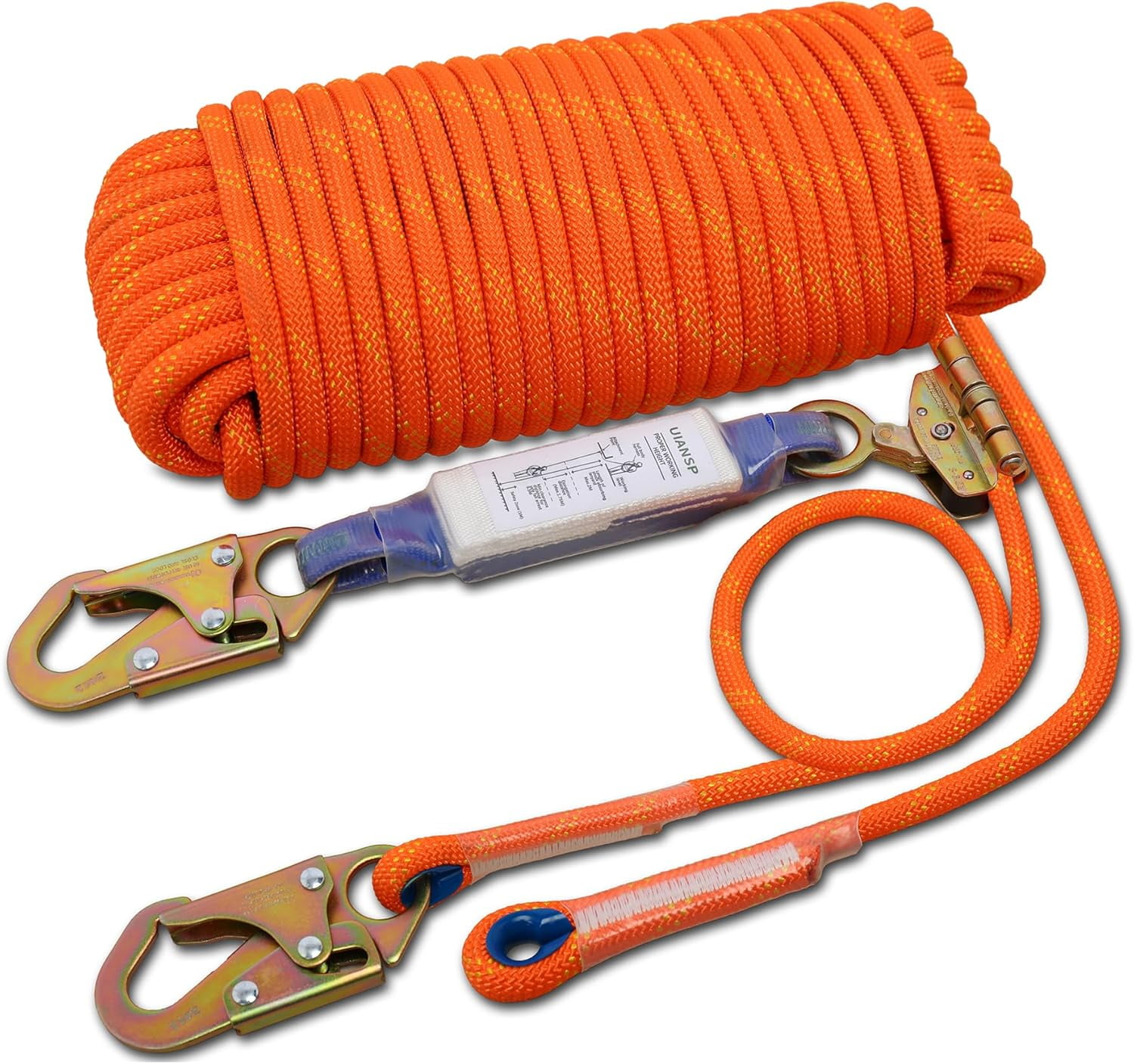 Fall Protection Safety Rope100ft Heavy Duty Vertical Roofing Rope Rope ...