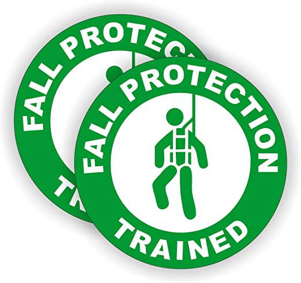Fall Protection Trained Hard Hat Sticker | Helmet Decal Label Lunch ...