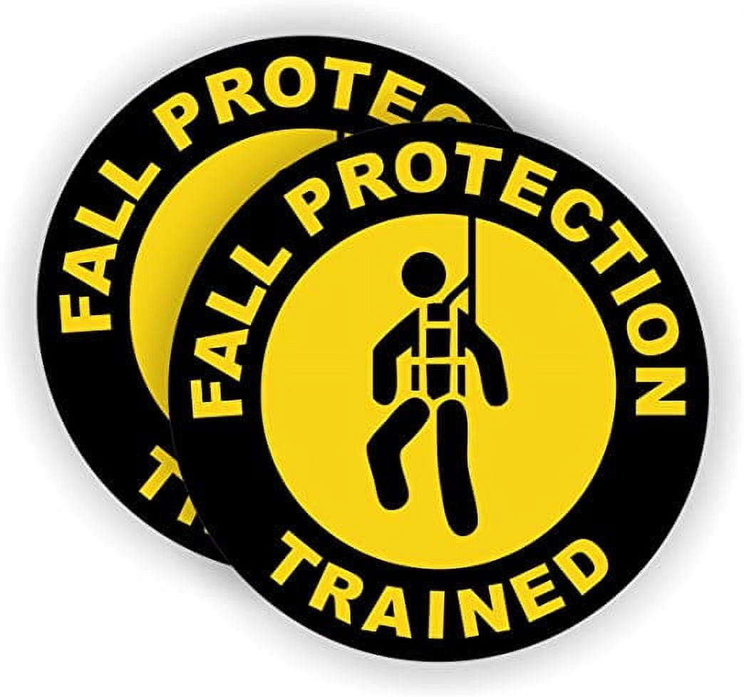 Fall Protection Trained Hard Hat Sticker | Helmet Decal Label Lunch ...