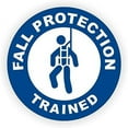 Fall Protection Trained Hard Hat Sticker / Helmet Decal Label Lunch ...