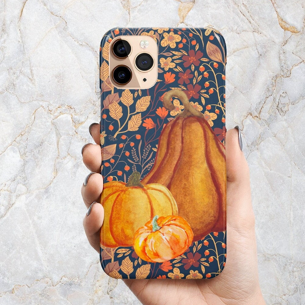 Fall Pumpkin Autumn Leaves Cottagecore Phone Case 17 16 15 14 13 12 11 ...