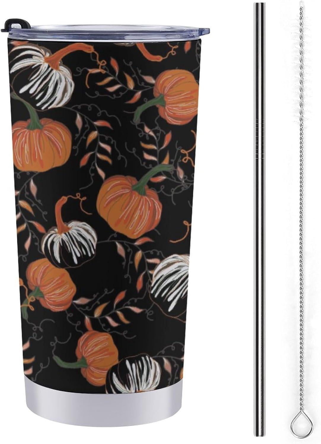 Fall Pumpkin Halloween 20oz Travel Tumbler Vintage Style Insulated ...